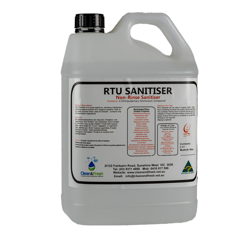 RTU Sanitiser – Clean & Fresh